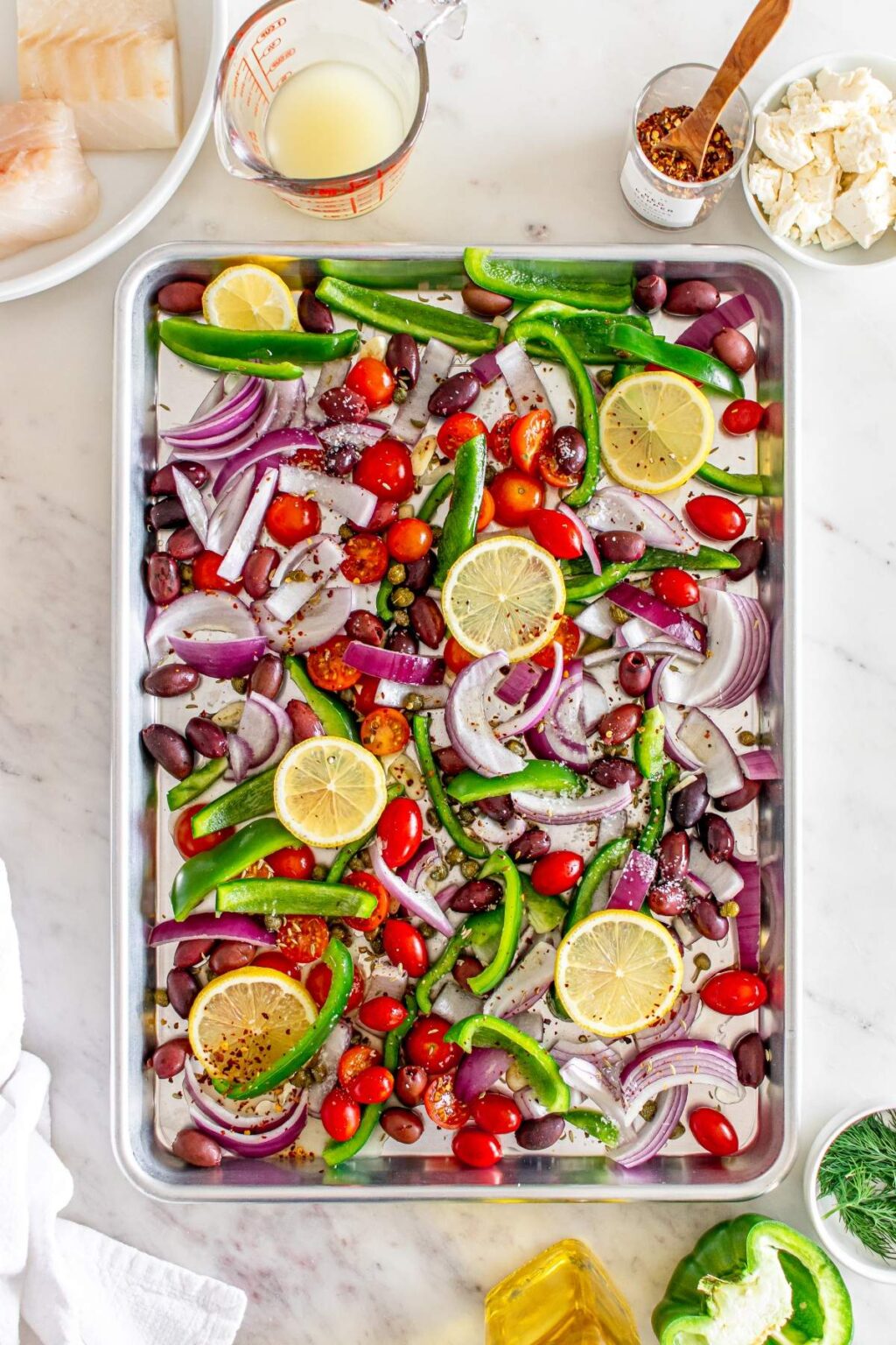 Sheet Pan Mediterranean Cod - xoxoBella