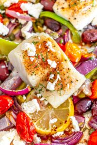 Sheet Pan Mediterranean Cod - xoxoBella