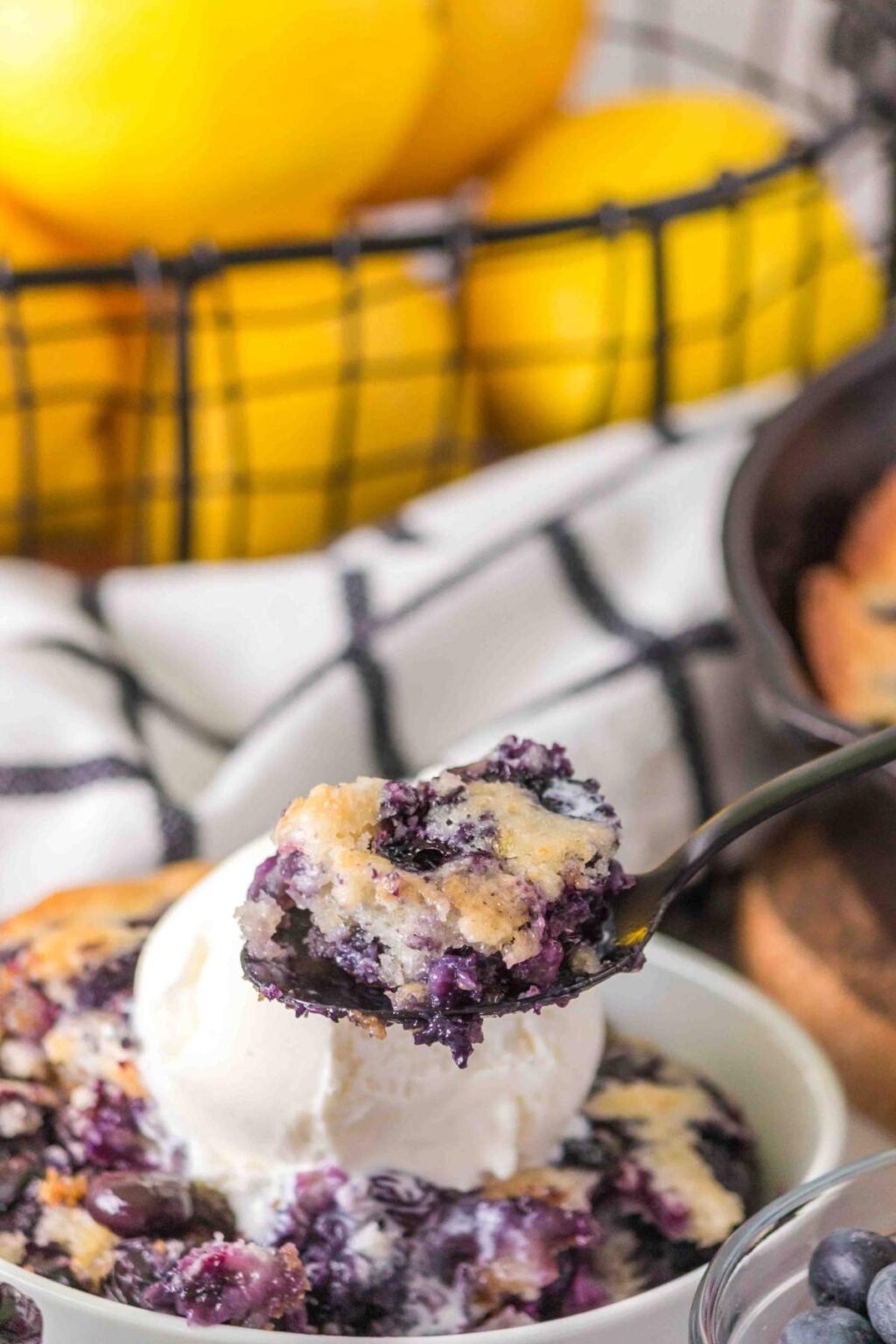 Bisquick Lemon Blueberry Cobbler - xoxoBella