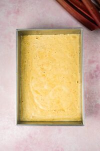 Old Fashioned Rhubarb Custard Cake - xoxoBella