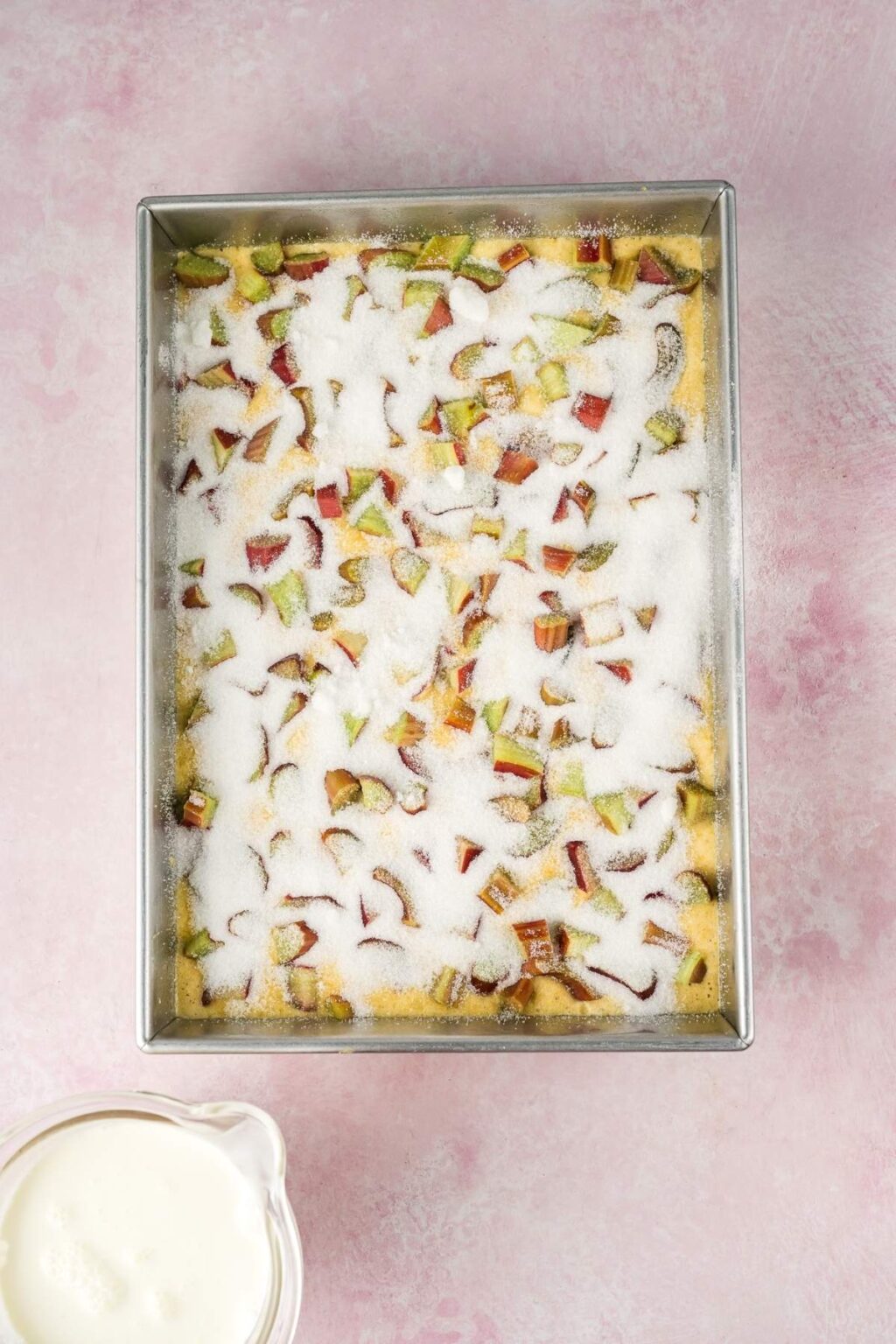 Old Fashioned Rhubarb Custard Cake - xoxoBella