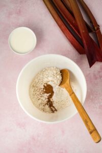 Old Fashioned Rhubarb Custard Cake - xoxoBella