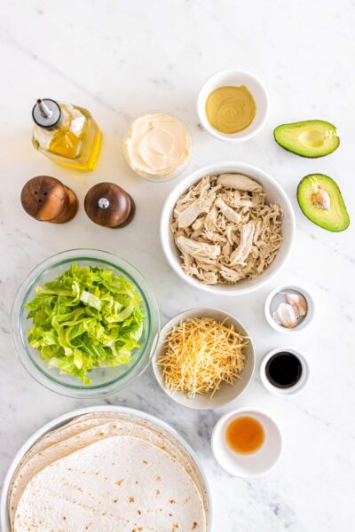 Chicken Caesar Avocado Wrap - xoxoBella