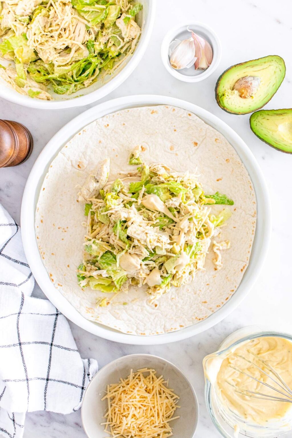Chicken Caesar Avocado Wrap - xoxoBella
