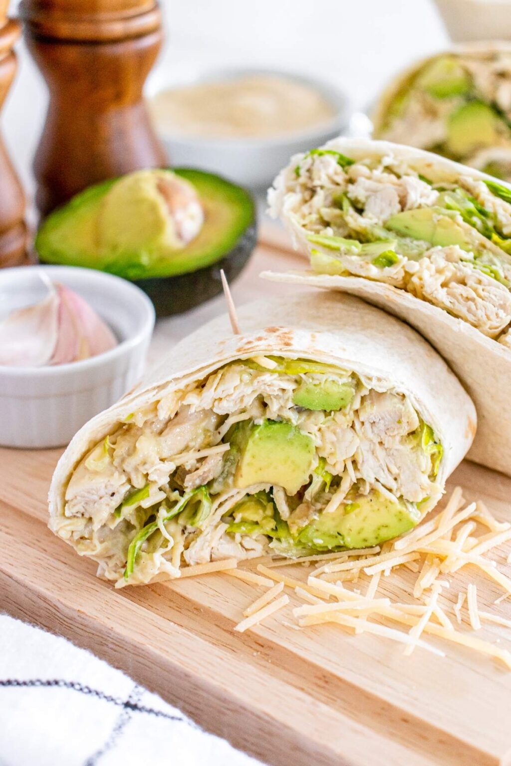 Chicken Caesar Avocado Wrap - xoxoBella