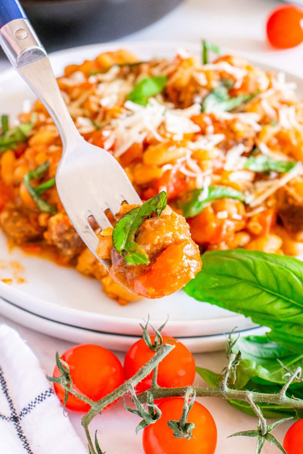 Italian Cannellini Bean and Sausage Skillet - xoxoBella