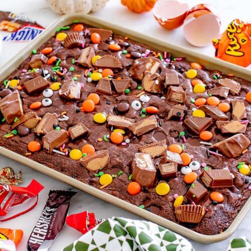 Leftover Halloween Candy Brownies Xoxobella