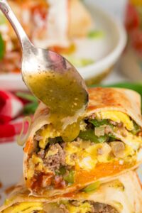 Sausage Breakfast Burritos - xoxoBella