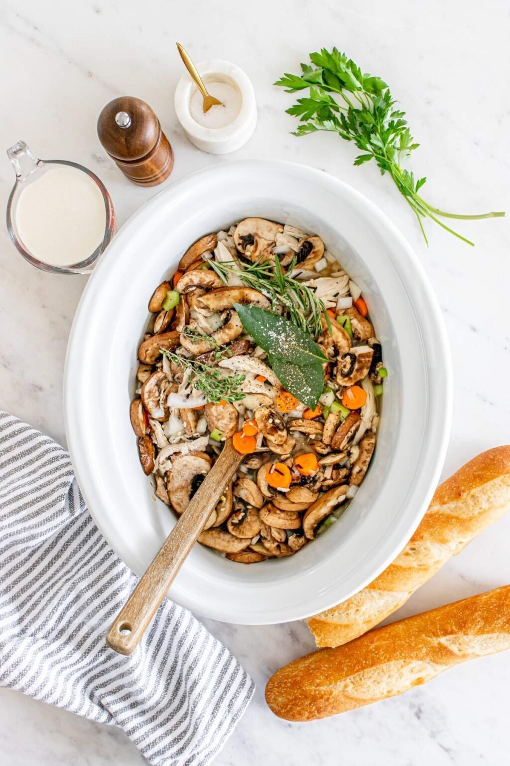 Slow Cooker Chicken Wild Rice Soup - xoxoBella