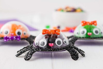 DIY Halloween Spider Dome Candy Holder - xoxoBella