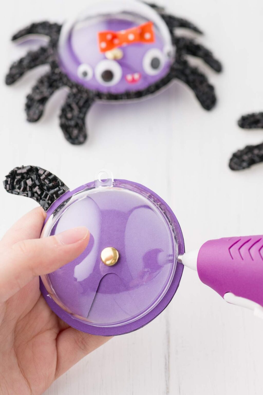 DIY Halloween Spider Dome Candy Holder - xoxoBella