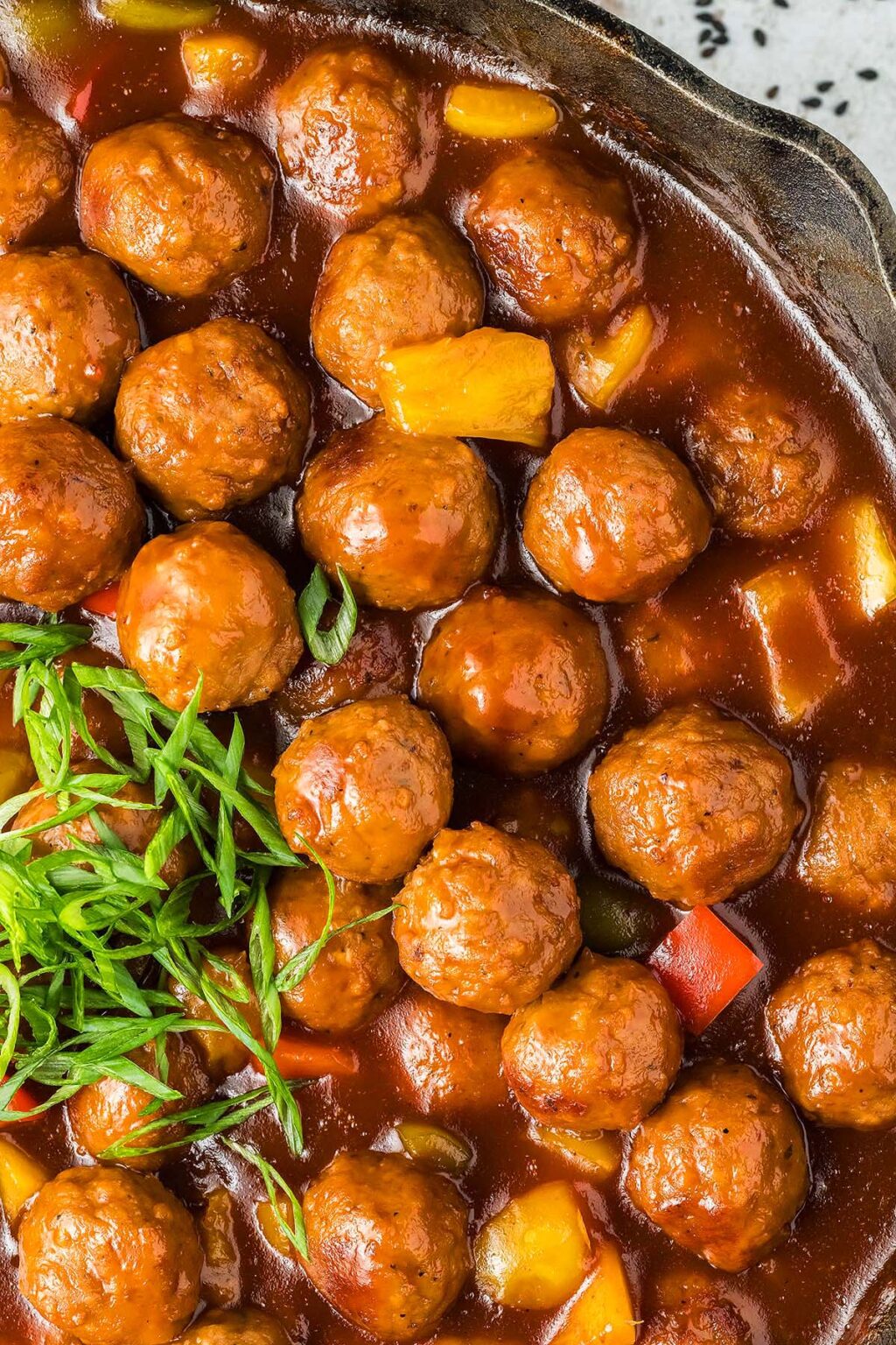 Skillet Sweet and Sour Meatballs - xoxoBella