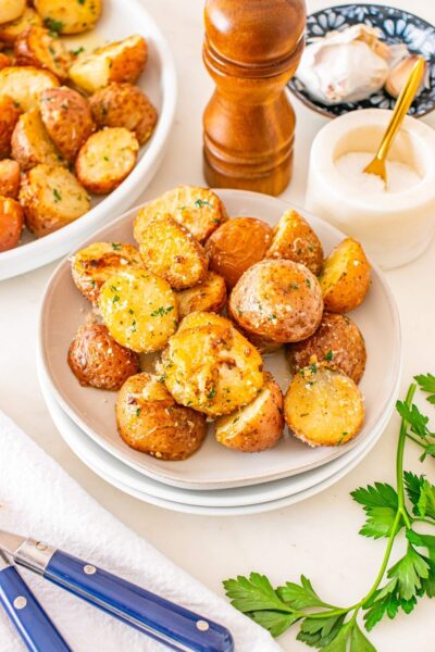 Garlic Parmesan Baby Potatoes - xoxoBella