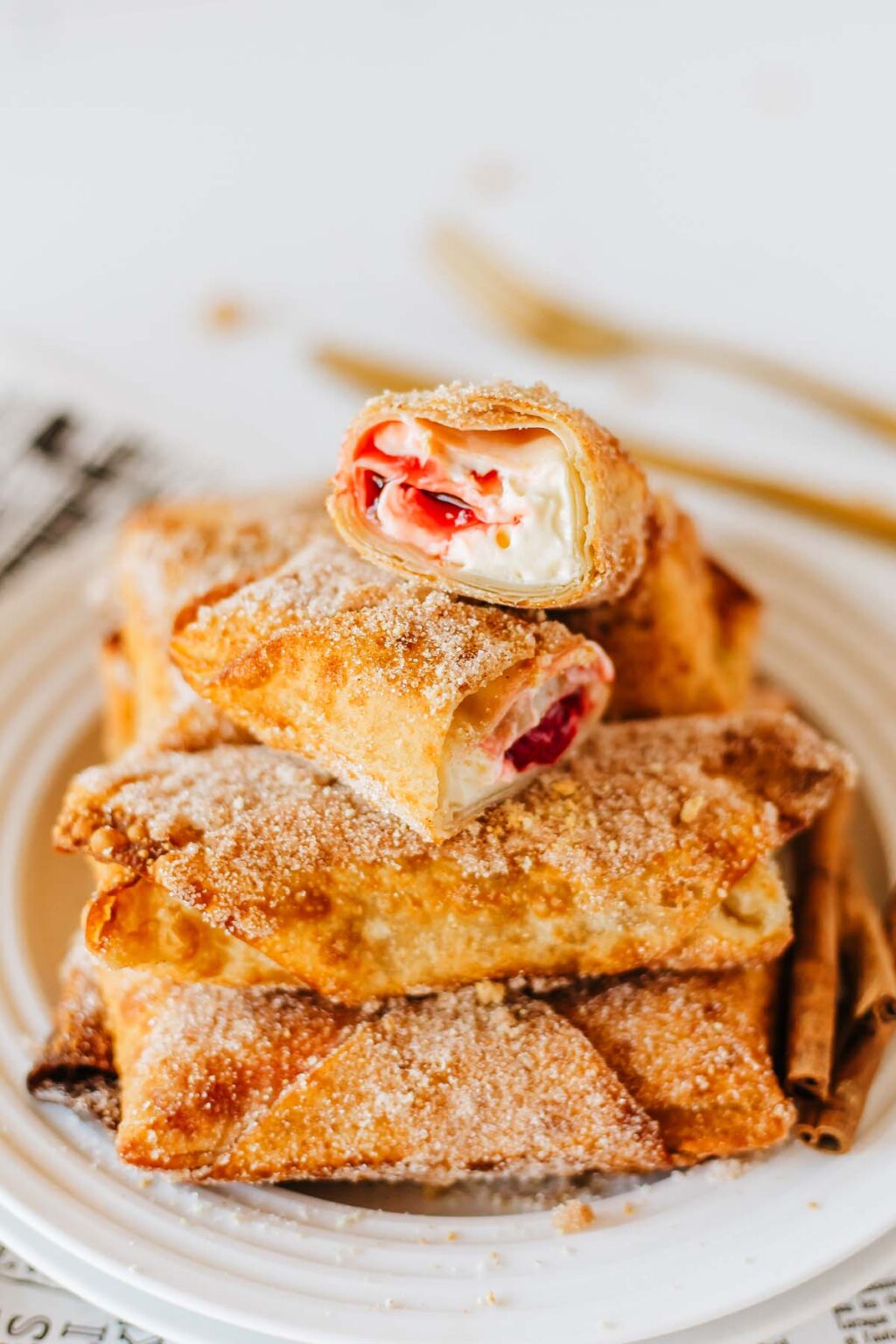 Cherry Cheesecake Egg Rolls - xoxoBella