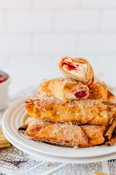 Cherry Cheesecake Egg Rolls - xoxoBella