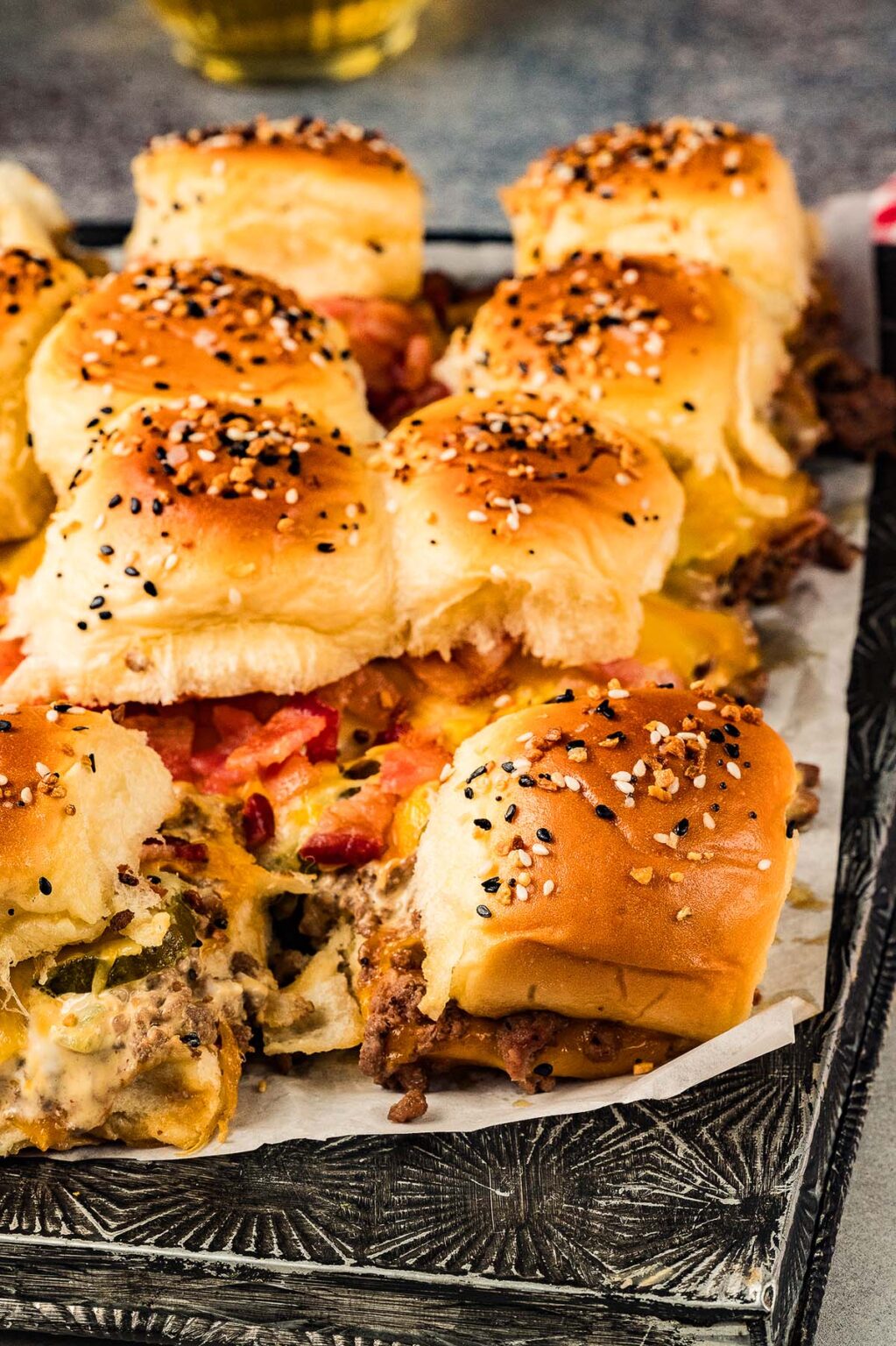 Bacon Cheeseburger Sliders - xoxoBella