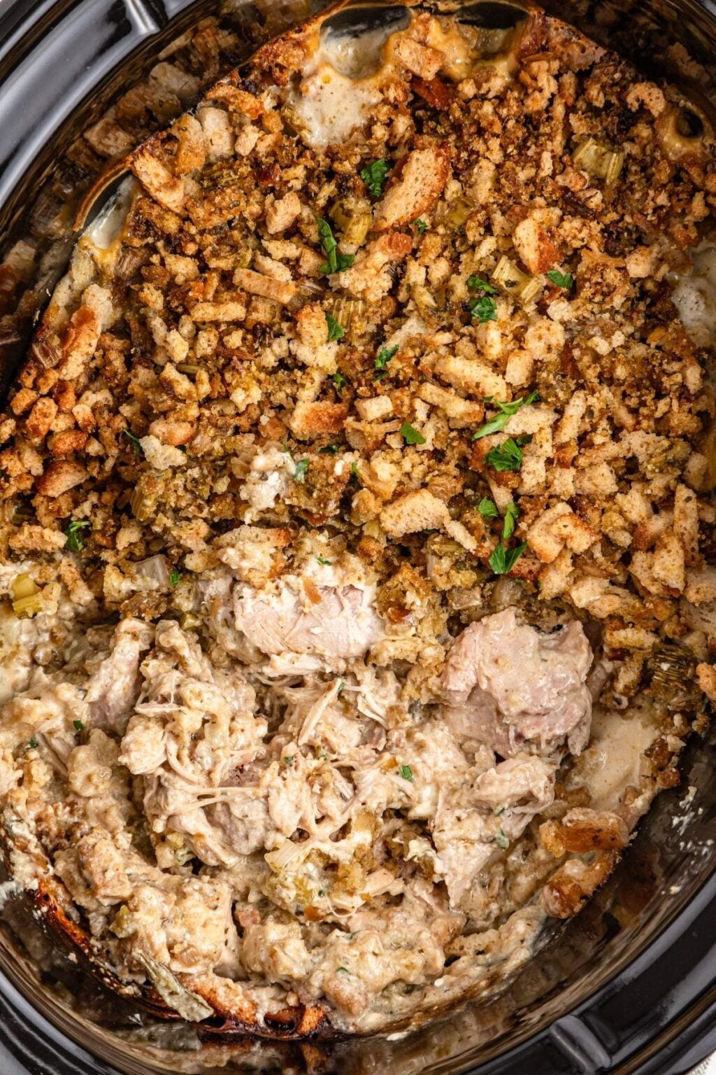 Slow Cooker Chicken and Stuffing - xoxoBella
