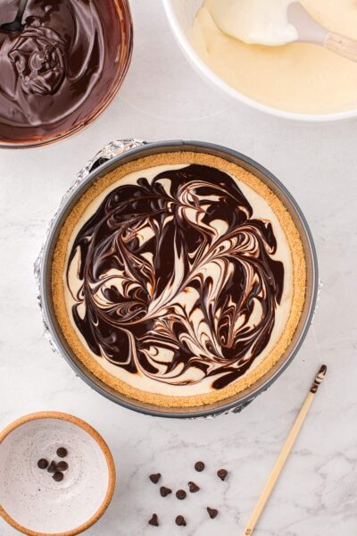 Chocolate Swirl Cheesecake - xoxoBella