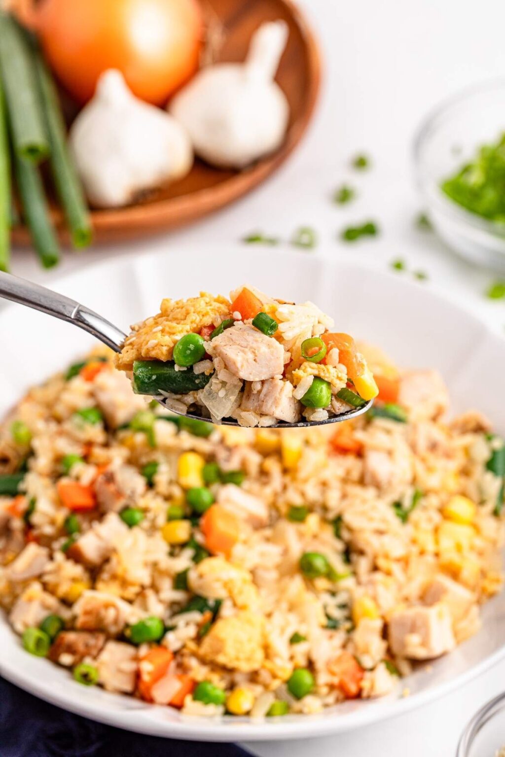Leftover Turkey Fried Rice