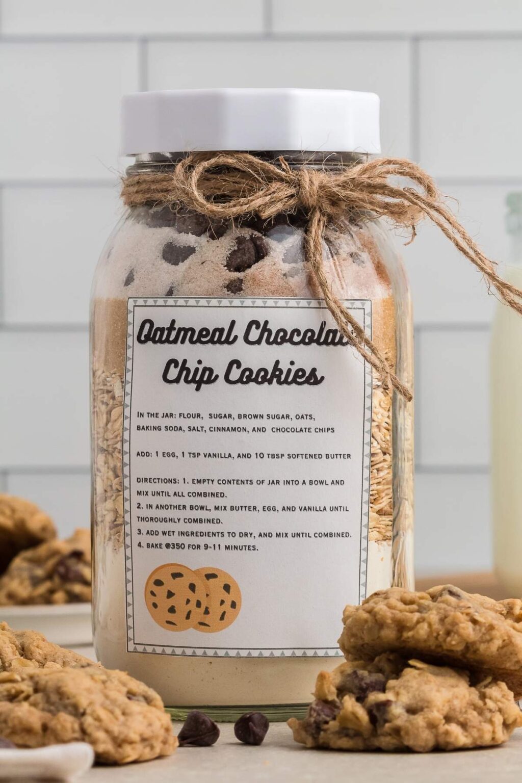 Oatmeal Chocolate Chip Cookie Mix in a Jar