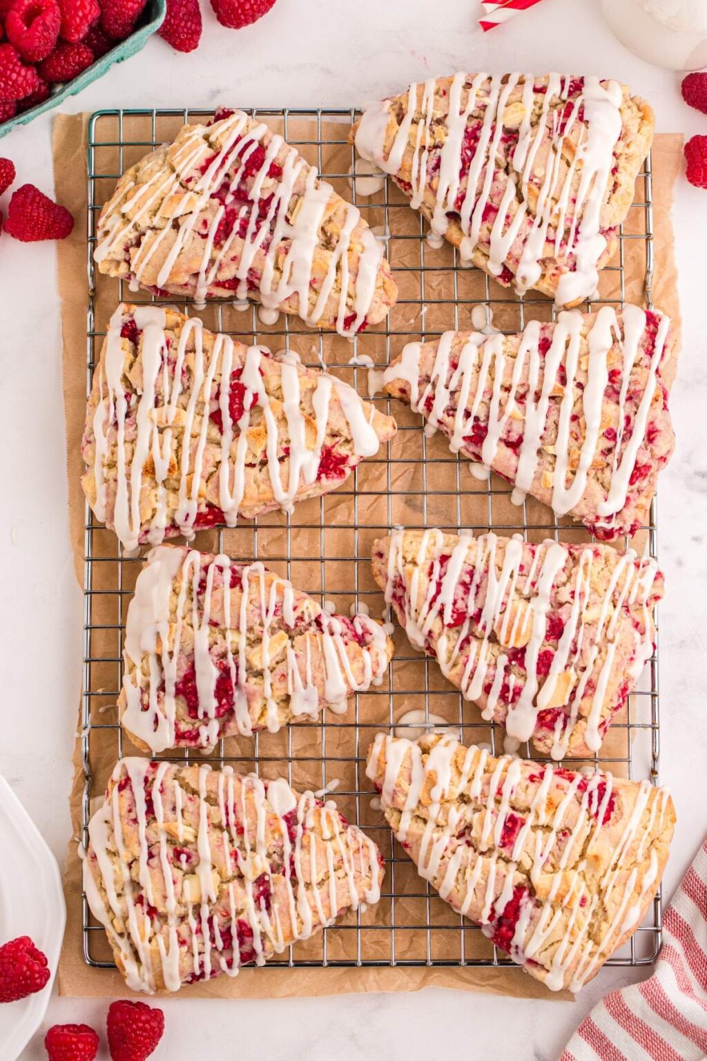 White Chocolate Raspberry Scones - xoxoBella