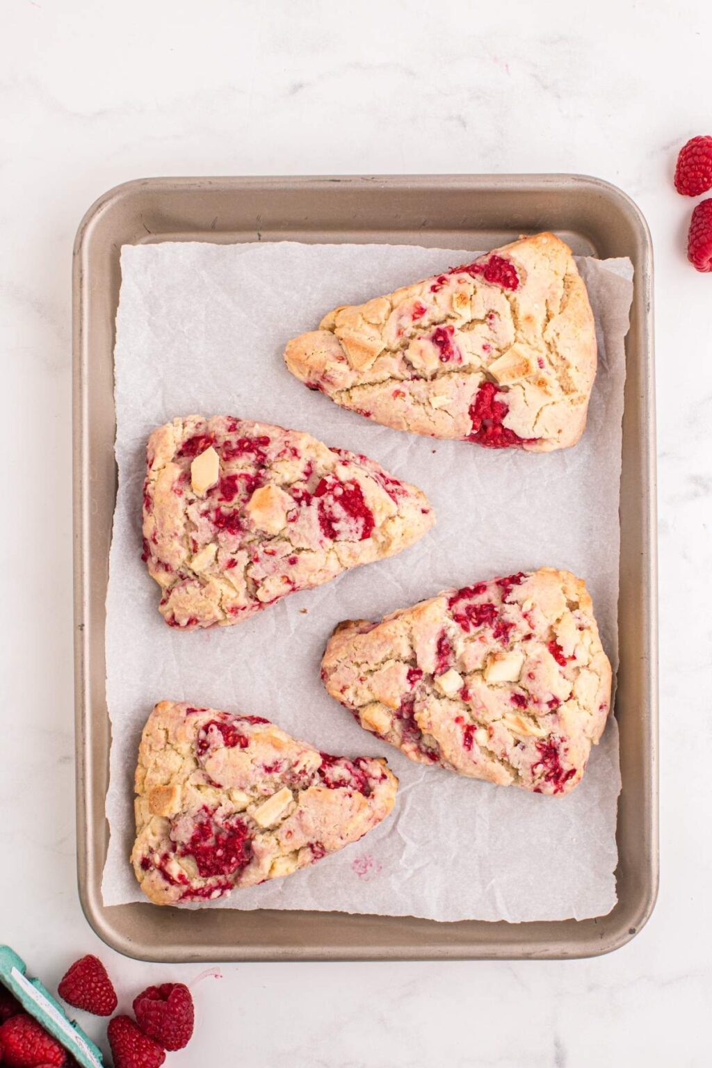 White Chocolate Raspberry Scones - xoxoBella