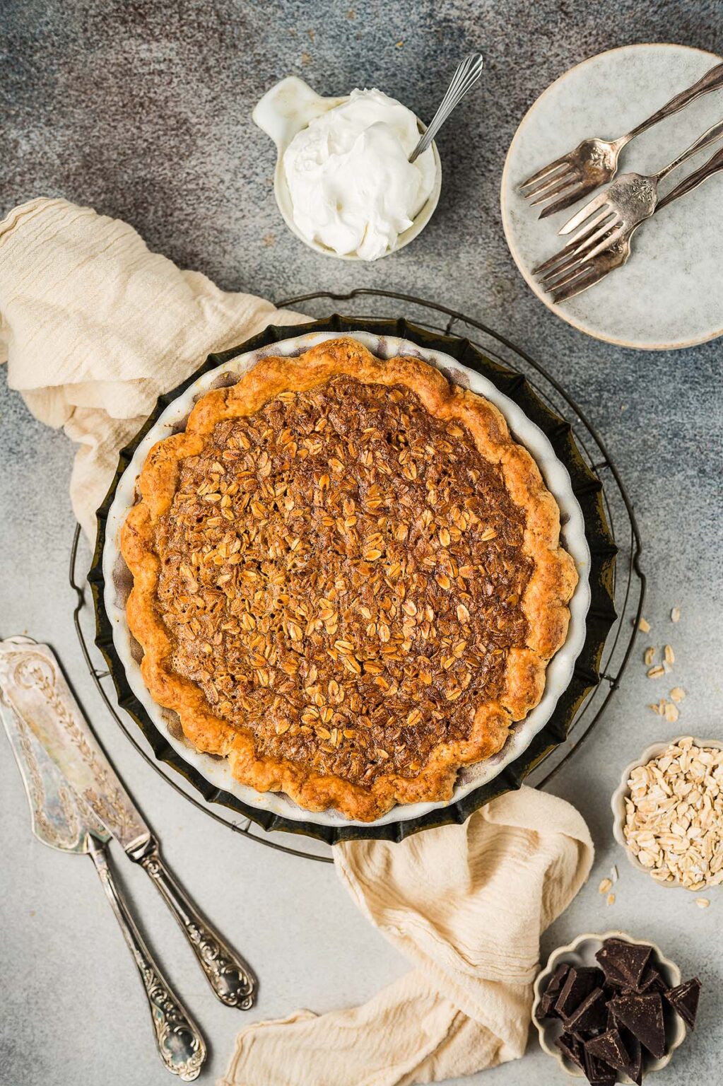 Black Bottom Oatmeal Pie