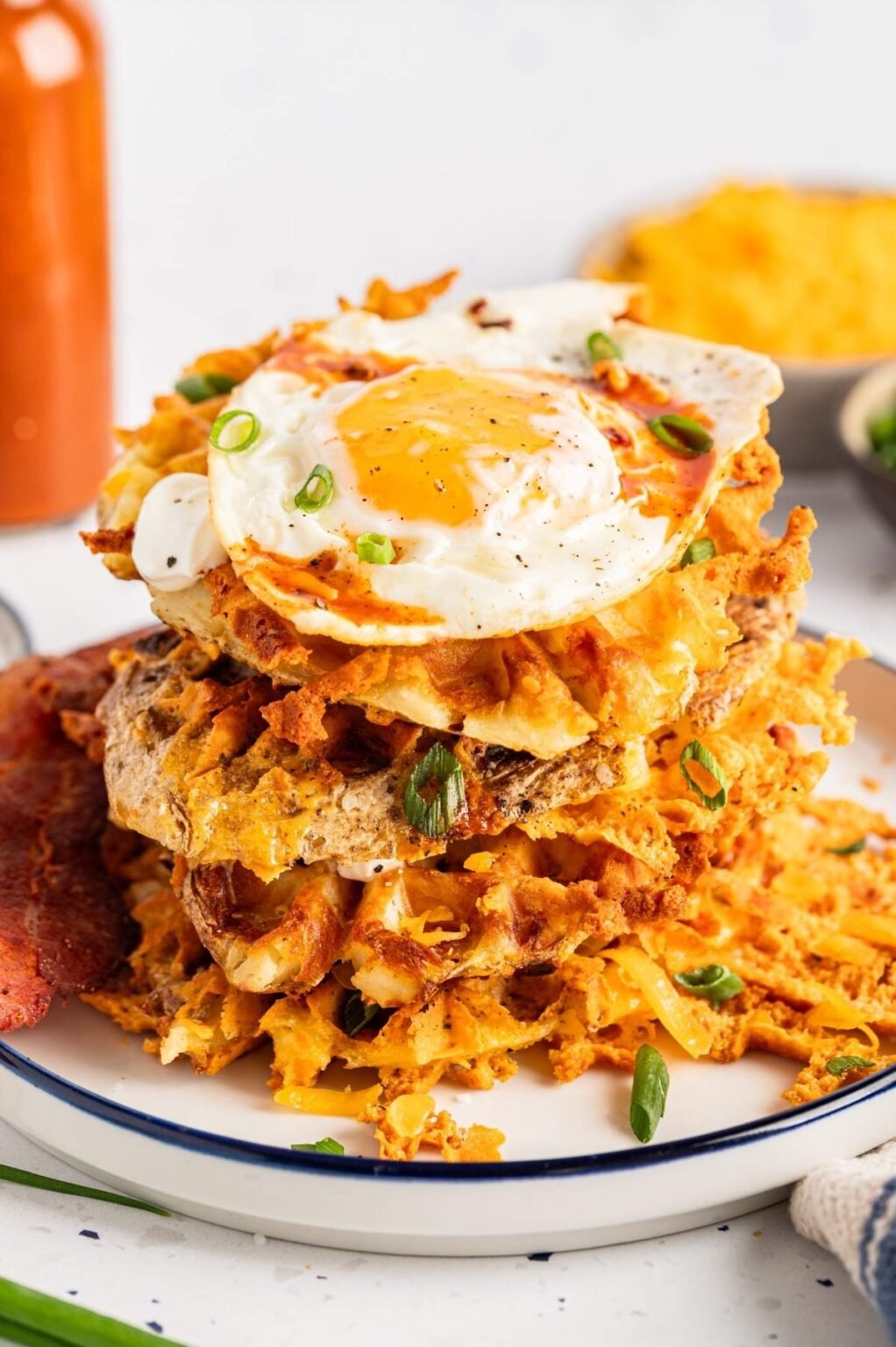Cheesy Potato Waffles