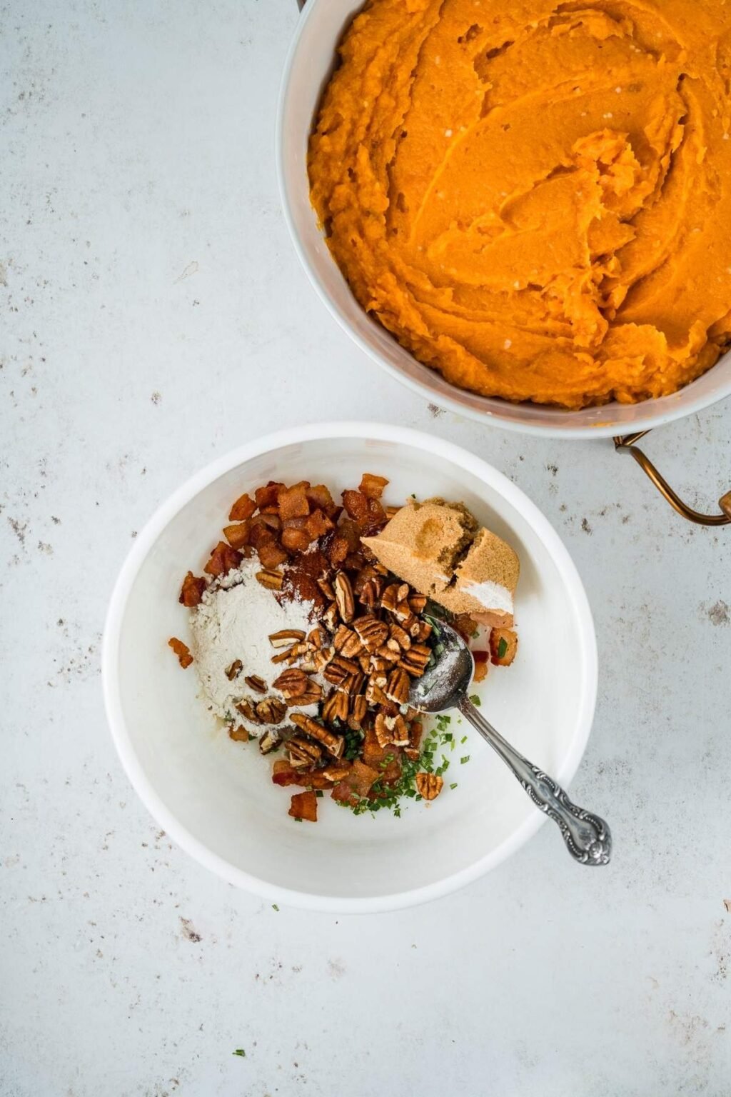 Maple Garlic Sweet Potato Casserole