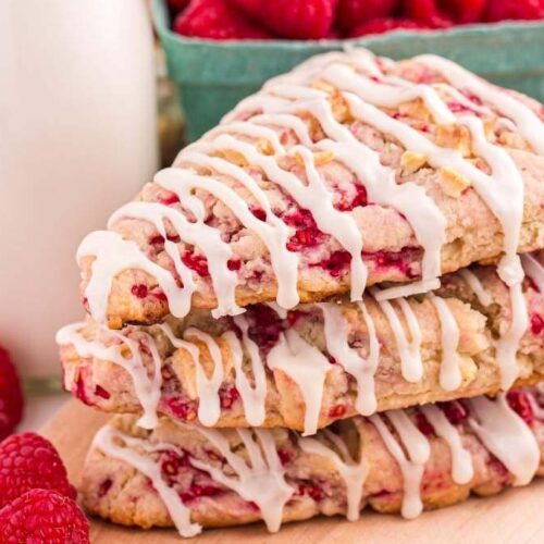 White Chocolate Raspberry Scones - xoxoBella