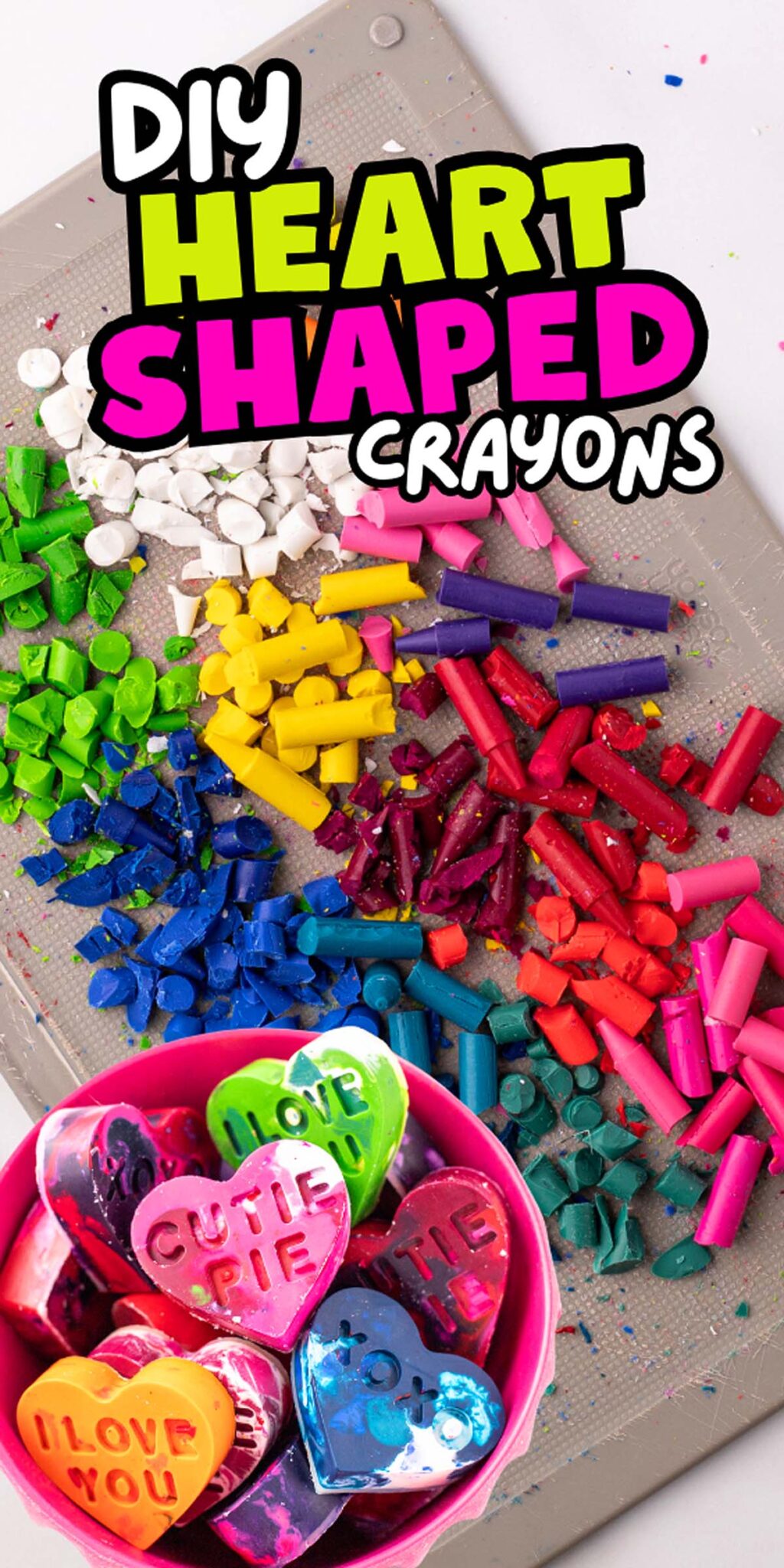 DIY Heart Shaped Crayons
