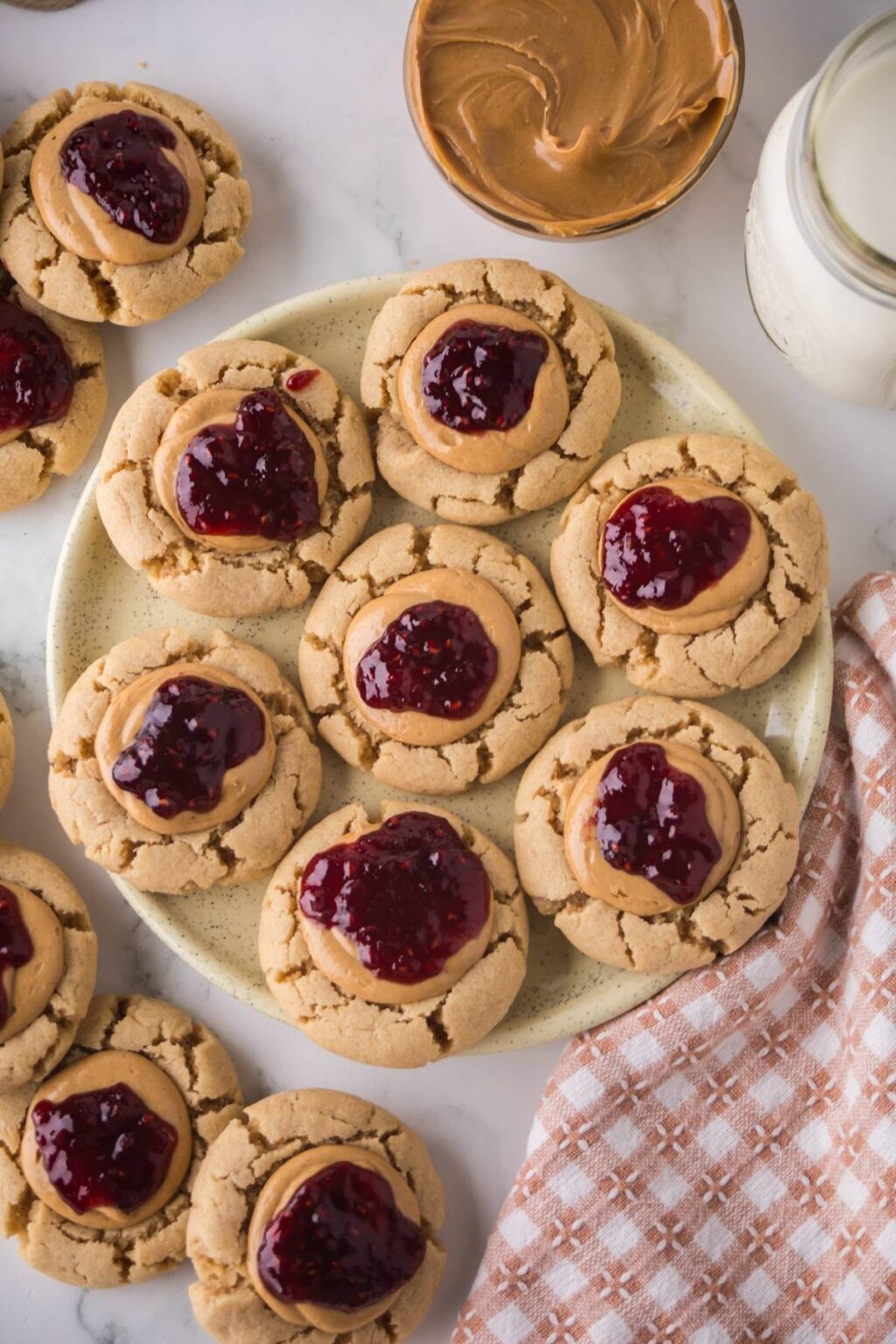 Peanut Butter and Jam Cookies