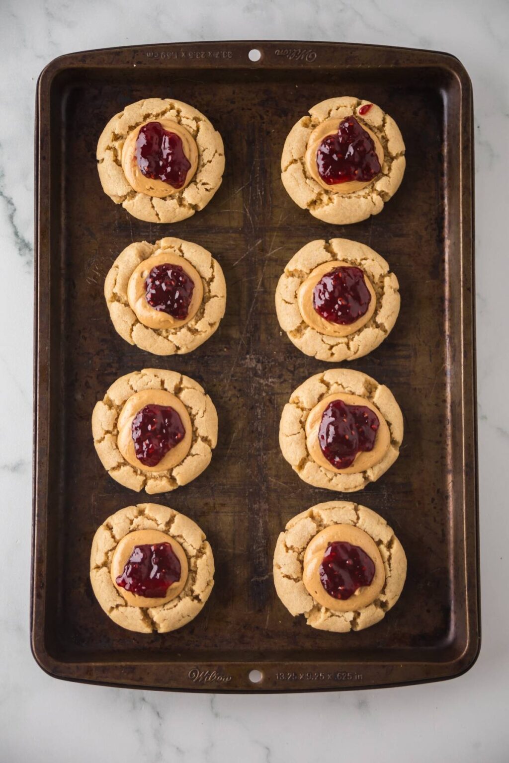 Peanut Butter and Jam Cookies