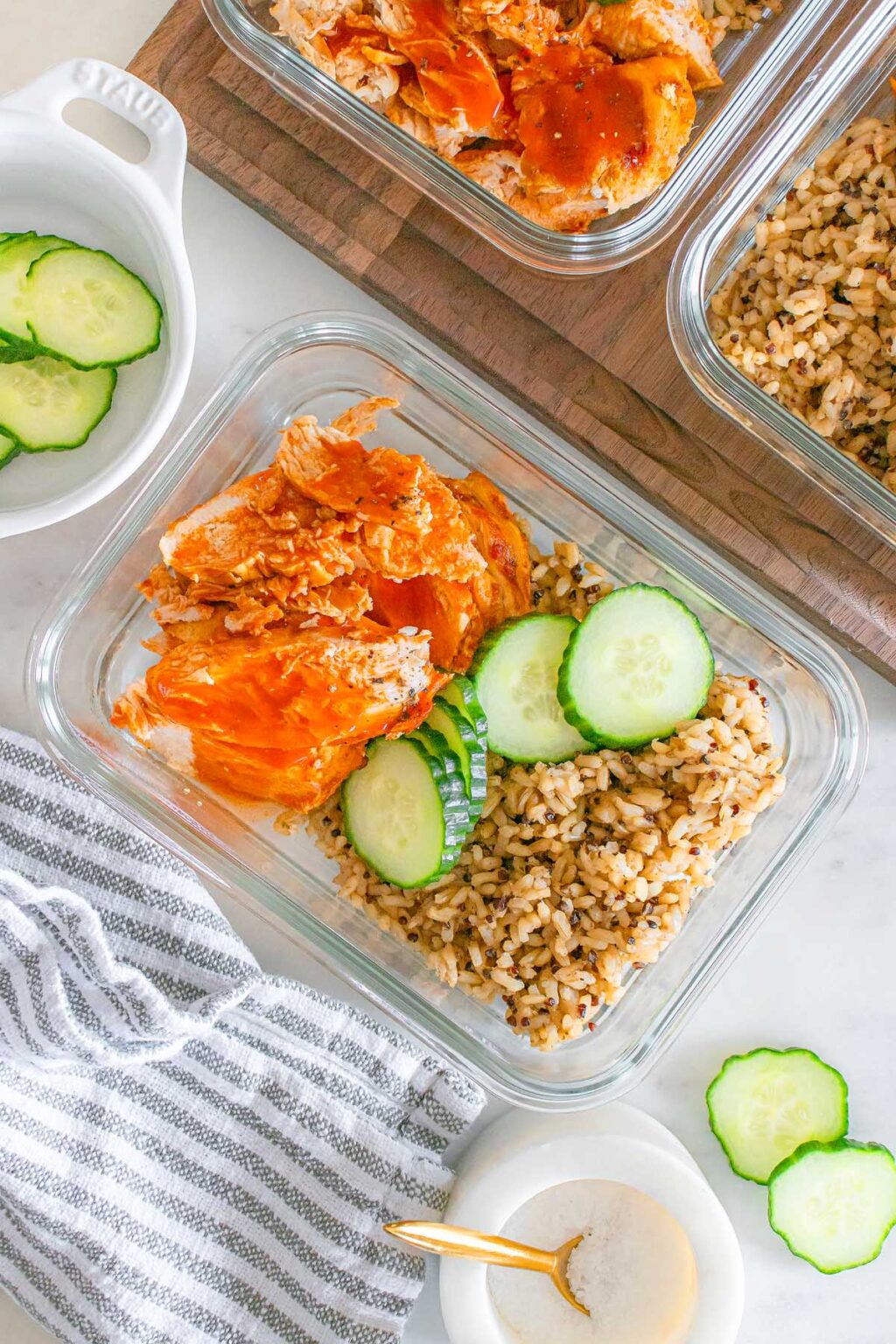 Meal Prep Buffalo Chicken Bowls