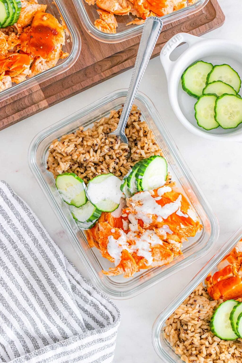 Meal Prep Buffalo Chicken Bowls