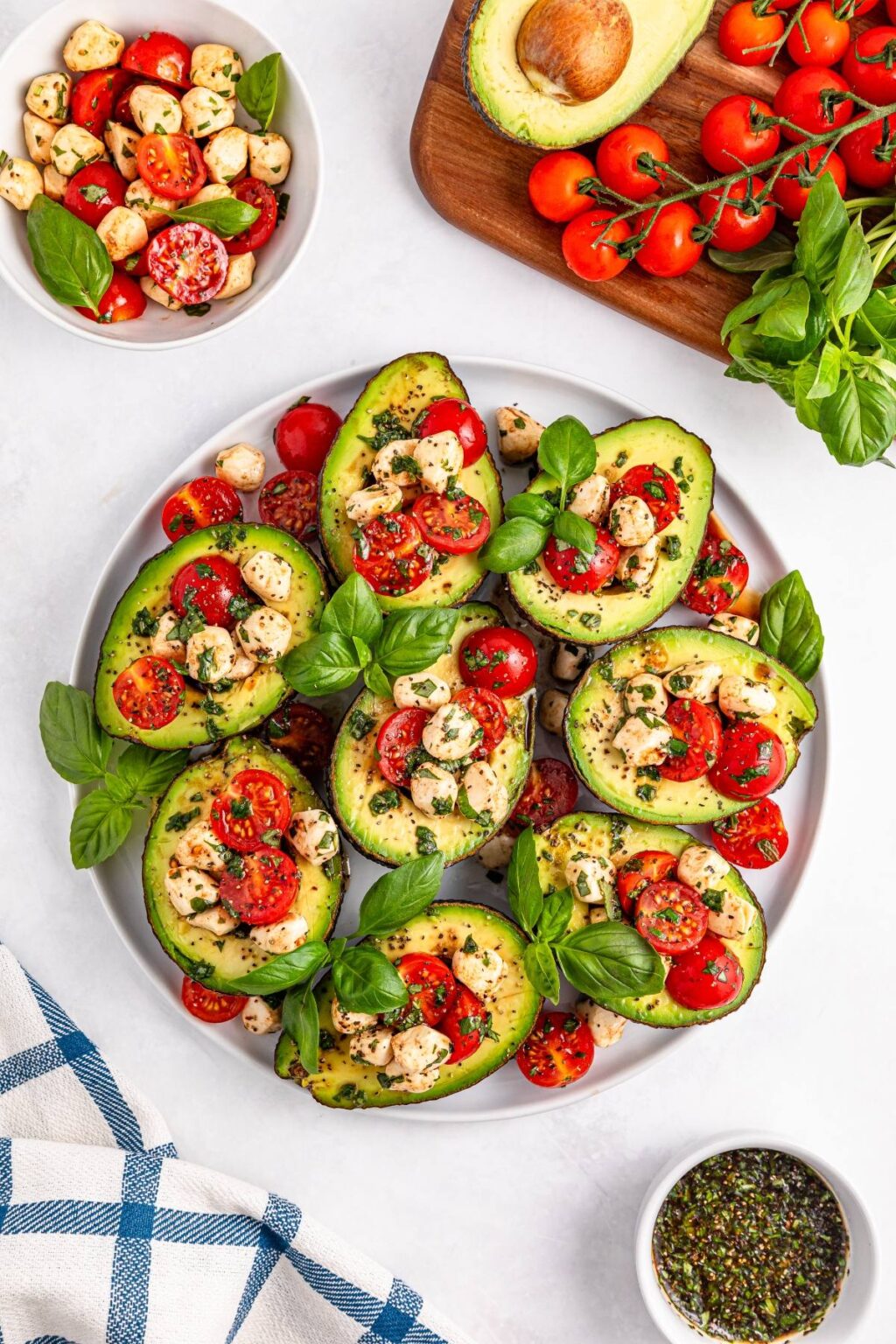 Caprese Stuffed Avocado - xoxoBella