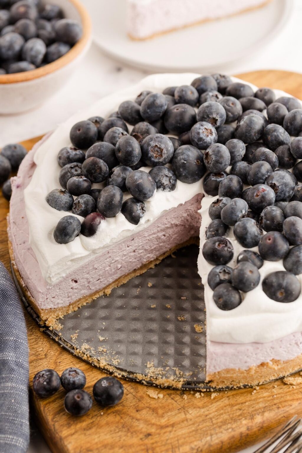 No Bake Blueberry Cheesecake - xoxoBella