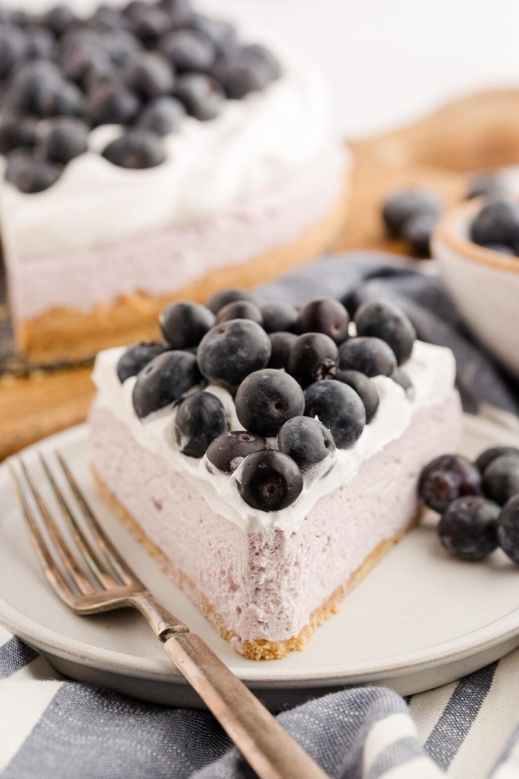 No Bake Blueberry Cheesecake - xoxoBella