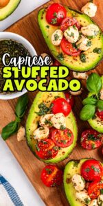 Caprese Stuffed Avocado - xoxoBella