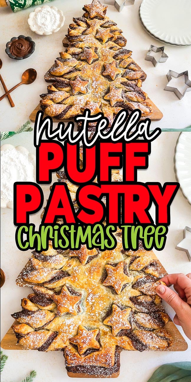 Nutella Puff Pastry Christmas Tree - xoxoBella