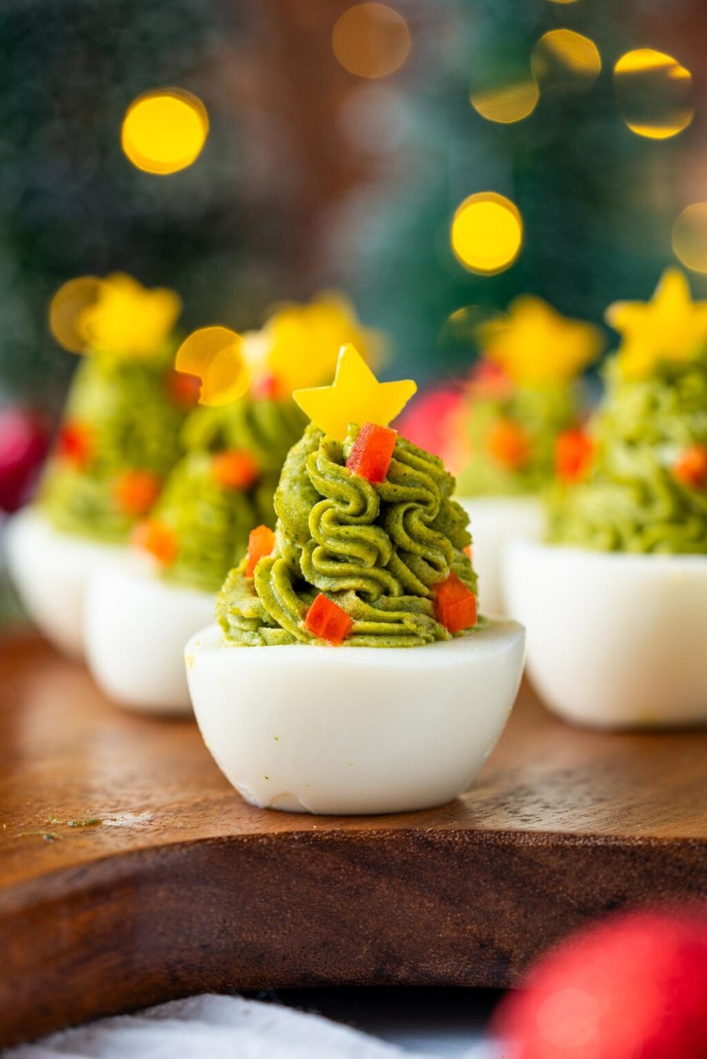 Christmas Tree Deviled Eggs - xoxoBella