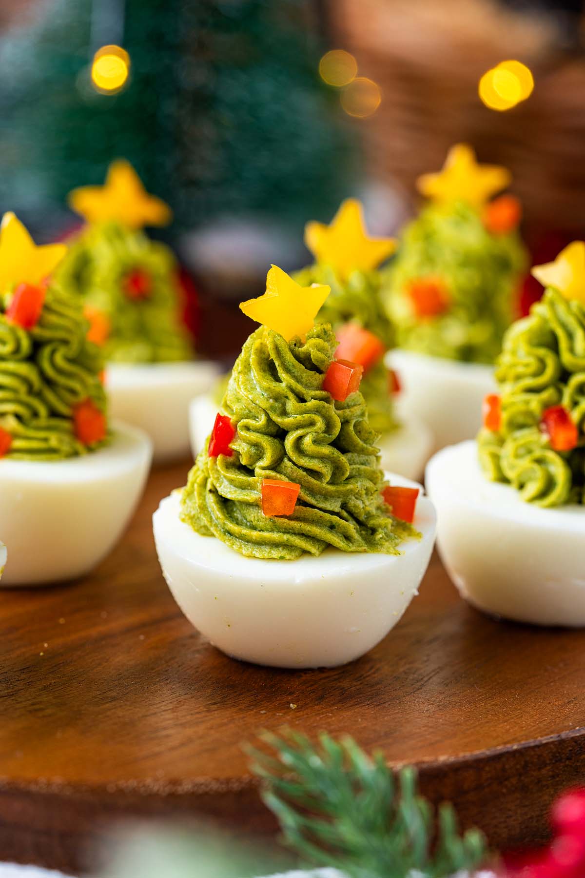 Christmas Tree Deviled Eggs - xoxoBella