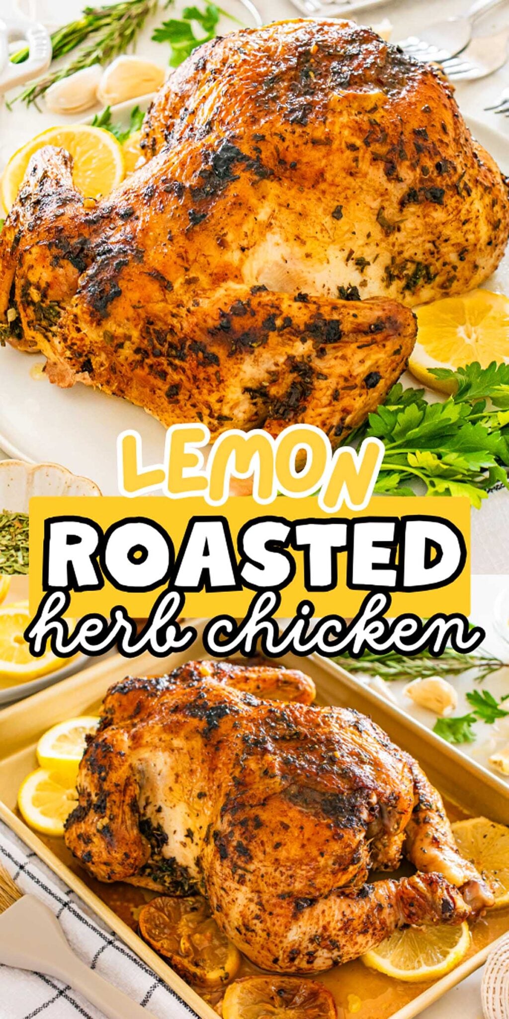 Lemon Herb Roasted Chicken - xoxoBella